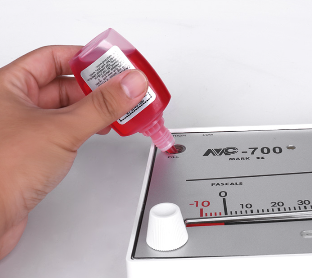 Aquaculture Red Oil Manometer 190*150*32MM Negative Pressure Meter