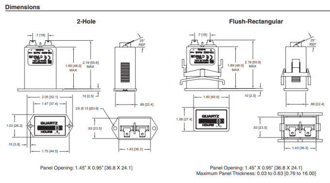 Electromechanical Trumeter Hour Meter