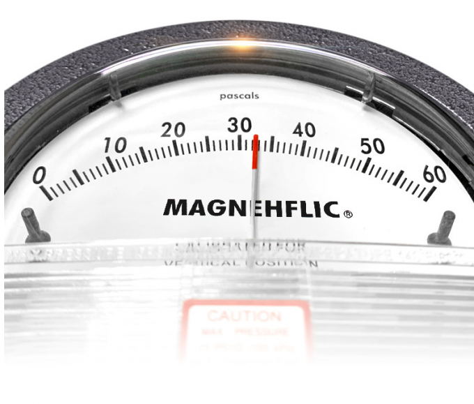 Elastic MC2000 Differential Pressure Gauge Stainless Steel 120mm 0-60pa