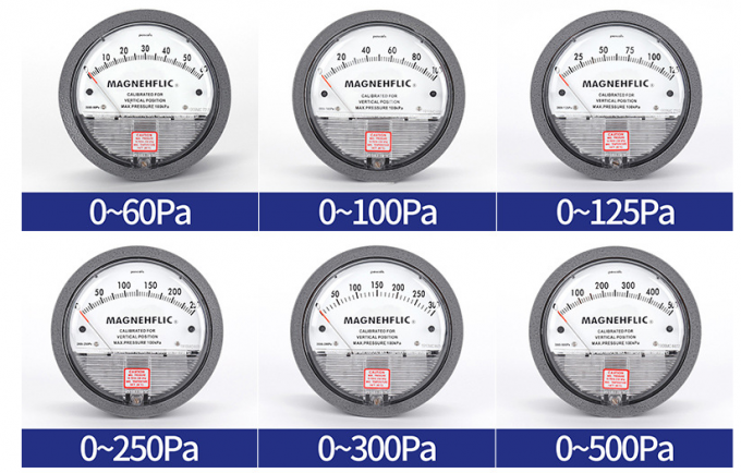 Elastic MC2000 Differential Pressure Gauge Stainless Steel 120mm 0-60pa