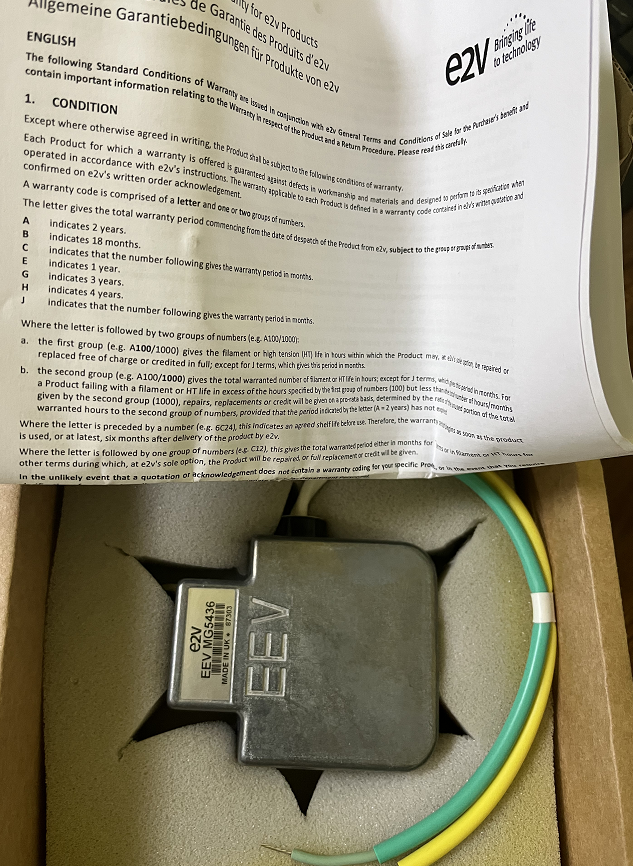 25kW E2V Control Valves X-Band Magnetron For Marine Radar