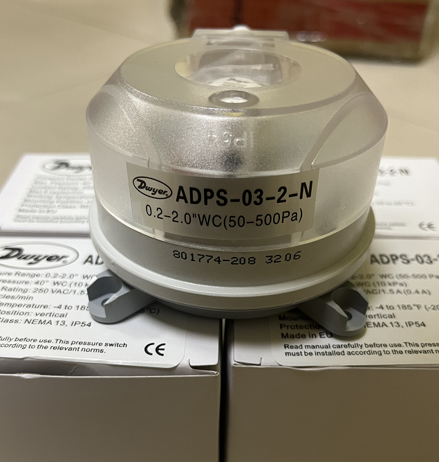 Dwyer Adps-03-2-n Adjustable Differential Pressure Switch 12A 110V 230V
