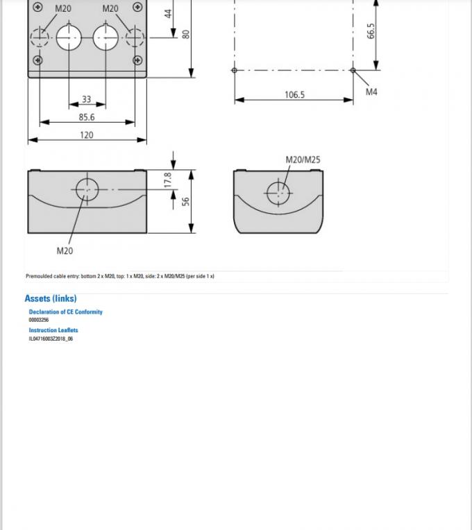 Eaton Grey Plastic M22 Push Button Enclosure - 2 Hole 22mm Diameter