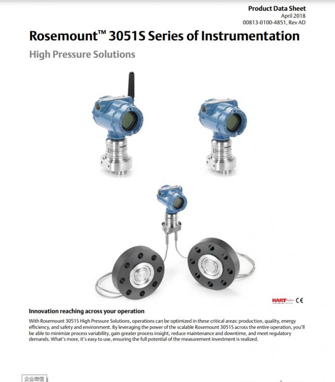 Rosemount 3051S Coplanar Pressure Transmitter Series Of Instrumentation