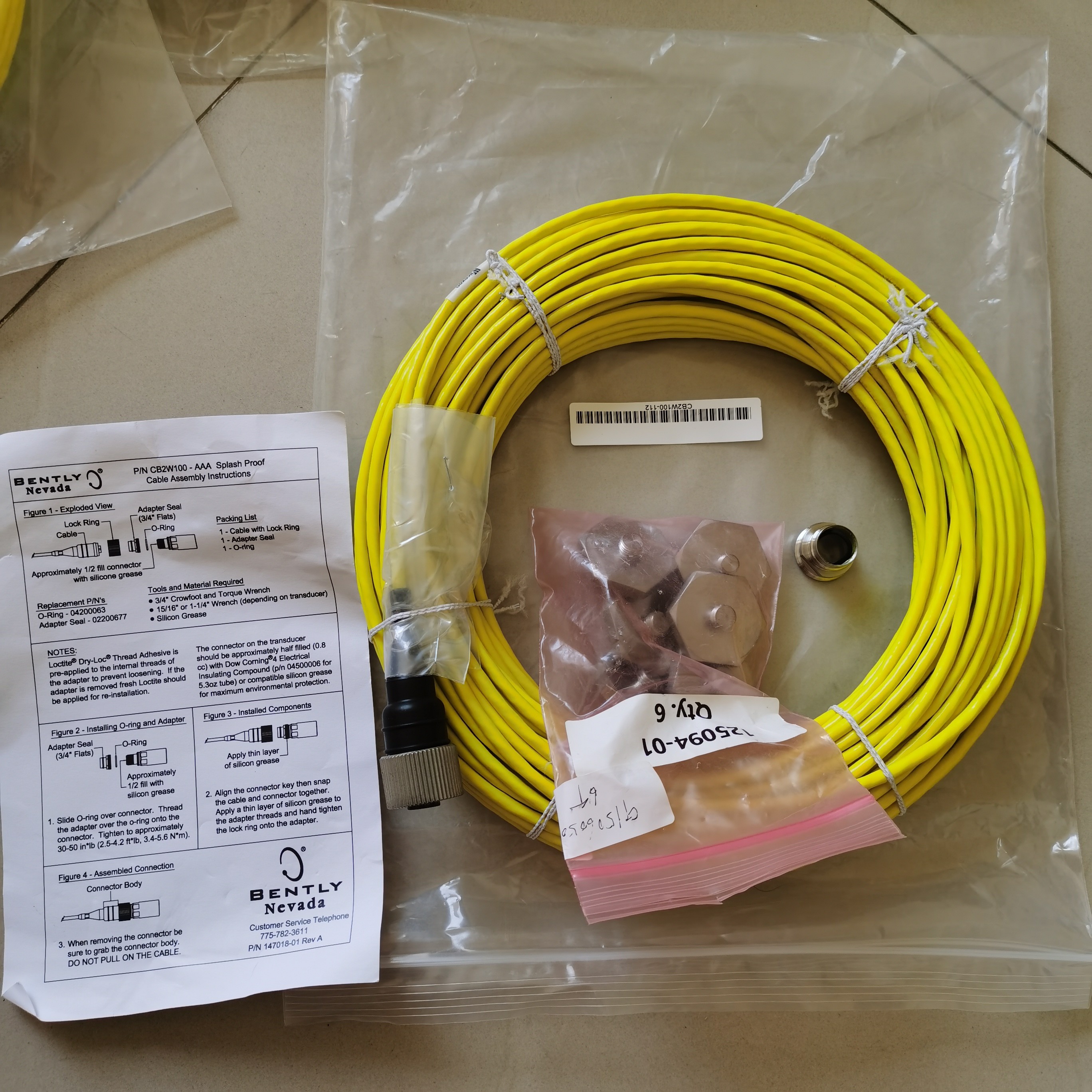 CB2W100 Interconnect Cable 15 To 200 Feet For Bently Nevada 190501 CT ...
