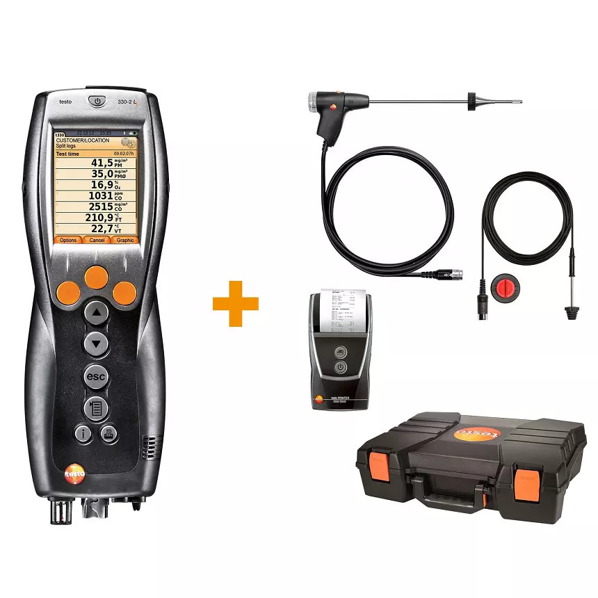 Testo 330-2 LL - Pro Flue Gas Analysis Kit 330-1 LL 0632 3306 Testo 320 ...