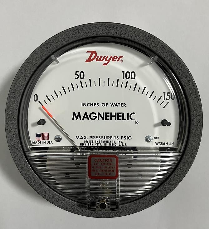 Dwyer 2150 Magnehelic Differential Pressure Gauge 0-150" w.c., minor ...