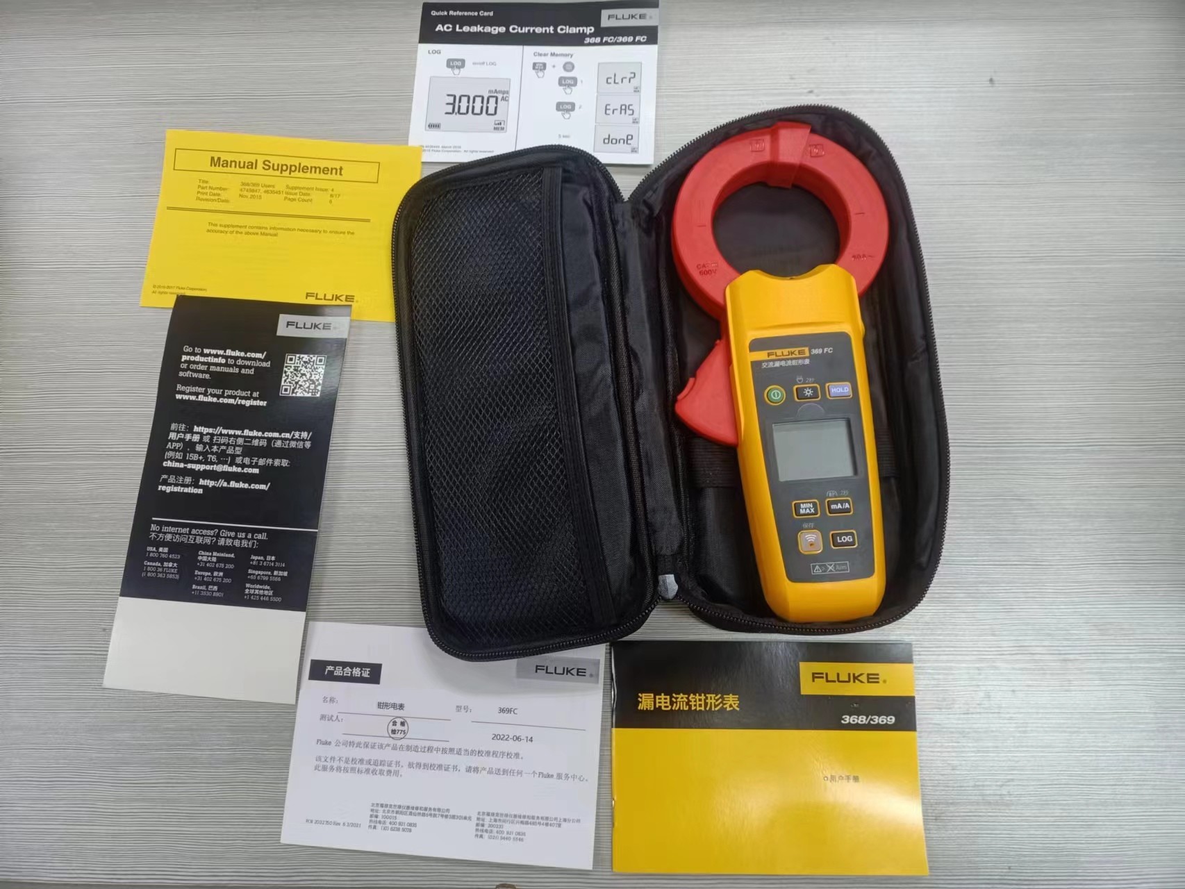 Fluke 368FC 369FC True RMS Leakage Current Digital Clamp Meter 40 mm ...