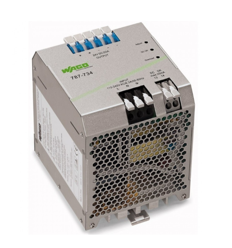 Original WAGO 787-734 787-885 Switched-mode Power Supply 24 VDC Output ...