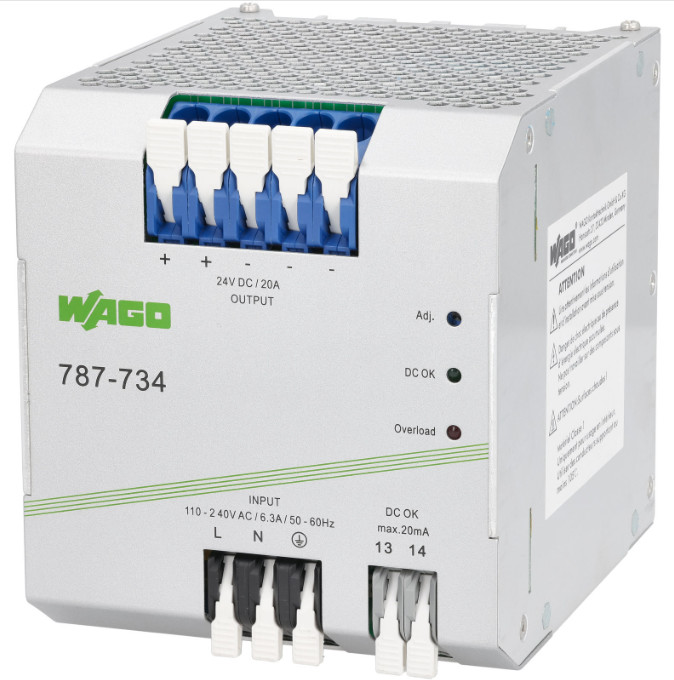 Original WAGO 787-734 787-885 Switched-mode Power Supply 24 VDC Output ...