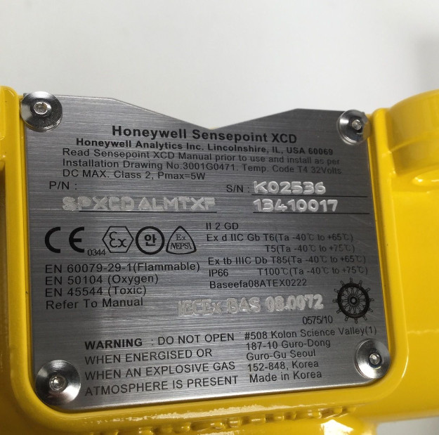 New Honeywell Sensepoint XCD Fixed Combustible Toxic Gas And Oxygen Gas Detector SPXCDASMFX In ...