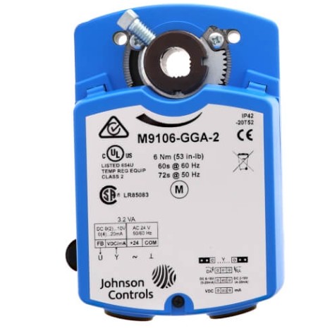 JOHNSON CONTROLS 24 VAC Proportional Non-Spring Return Rotary Actuator ...