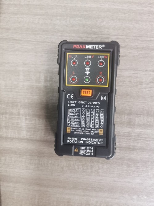 PEAKMETER PM5900 3 Motor Rotation Indicator Meter Sequence Tester ...
