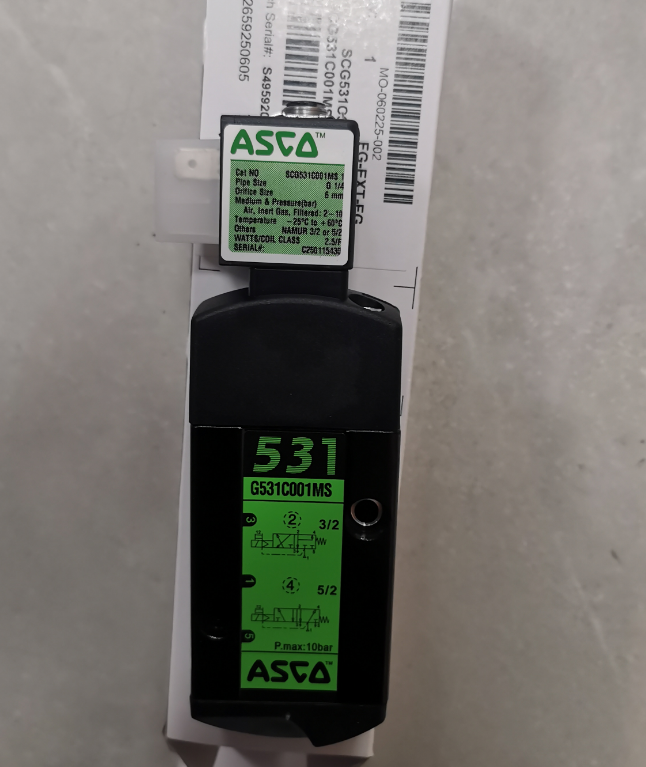 ASCO 531 Series SCG531C001MS Integrated Pilot Operated Solenoid Valve ...