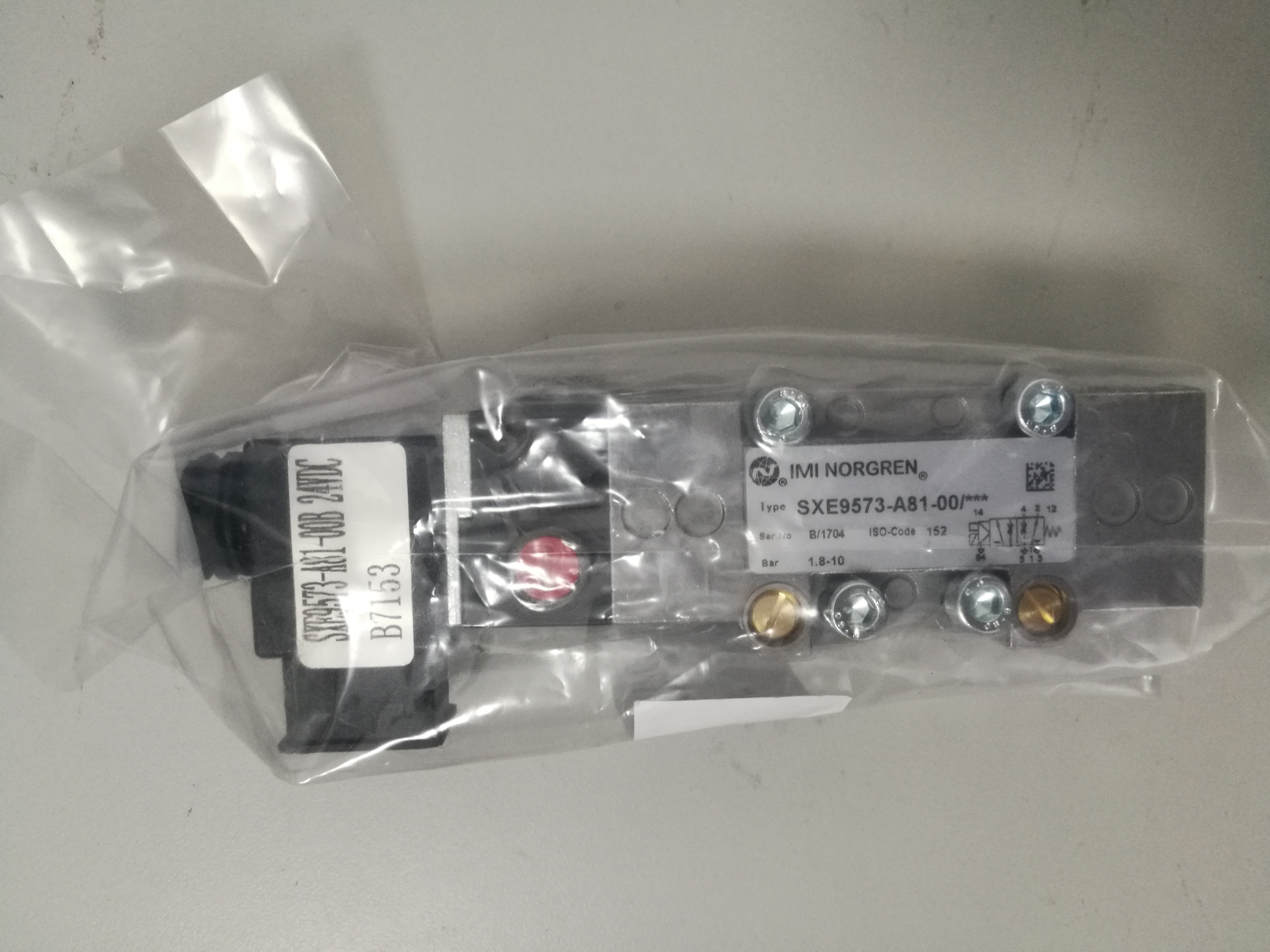 10 Bar Norgren Air Solenoid Valve 24V DC 220V AC Solenoid Air Control Valve