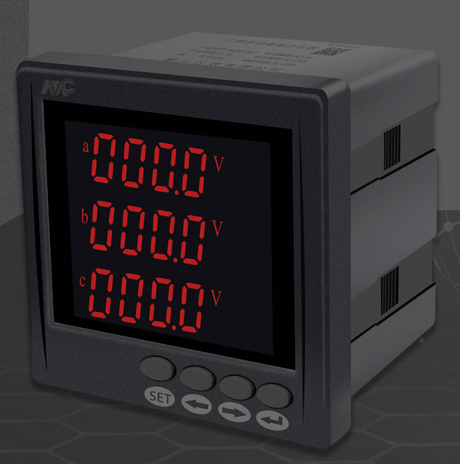 LCD Display Voltage Current Power Meter Three Phase Multifunction 40-60Hz