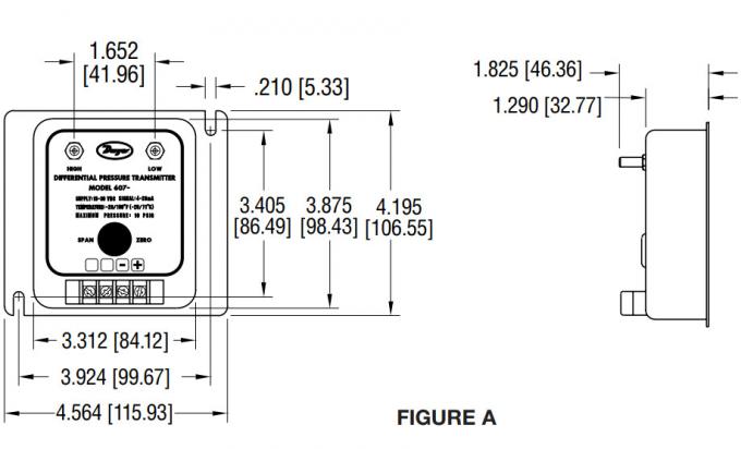 Dwyer Series 607 Differential Pressure Transmitter 607 - 1 Series 608 / 668