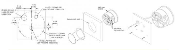 3000MR 3000MRS Combination Pressure Gauge With Low High Set Points